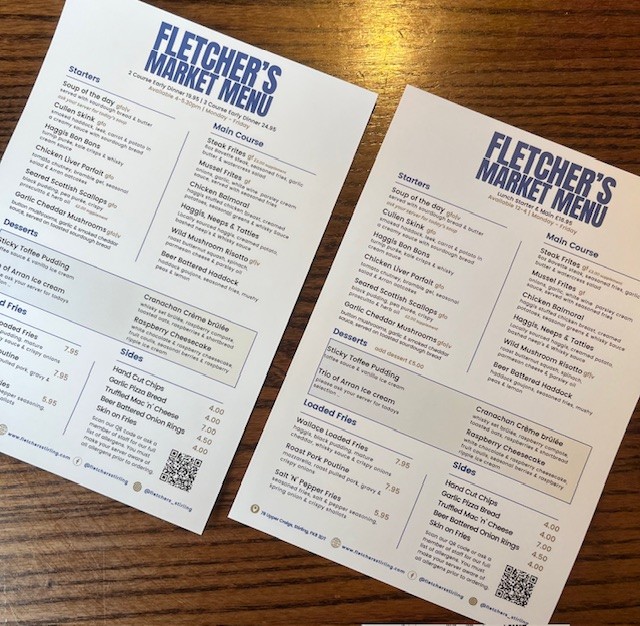 MENUS – Fletcher's